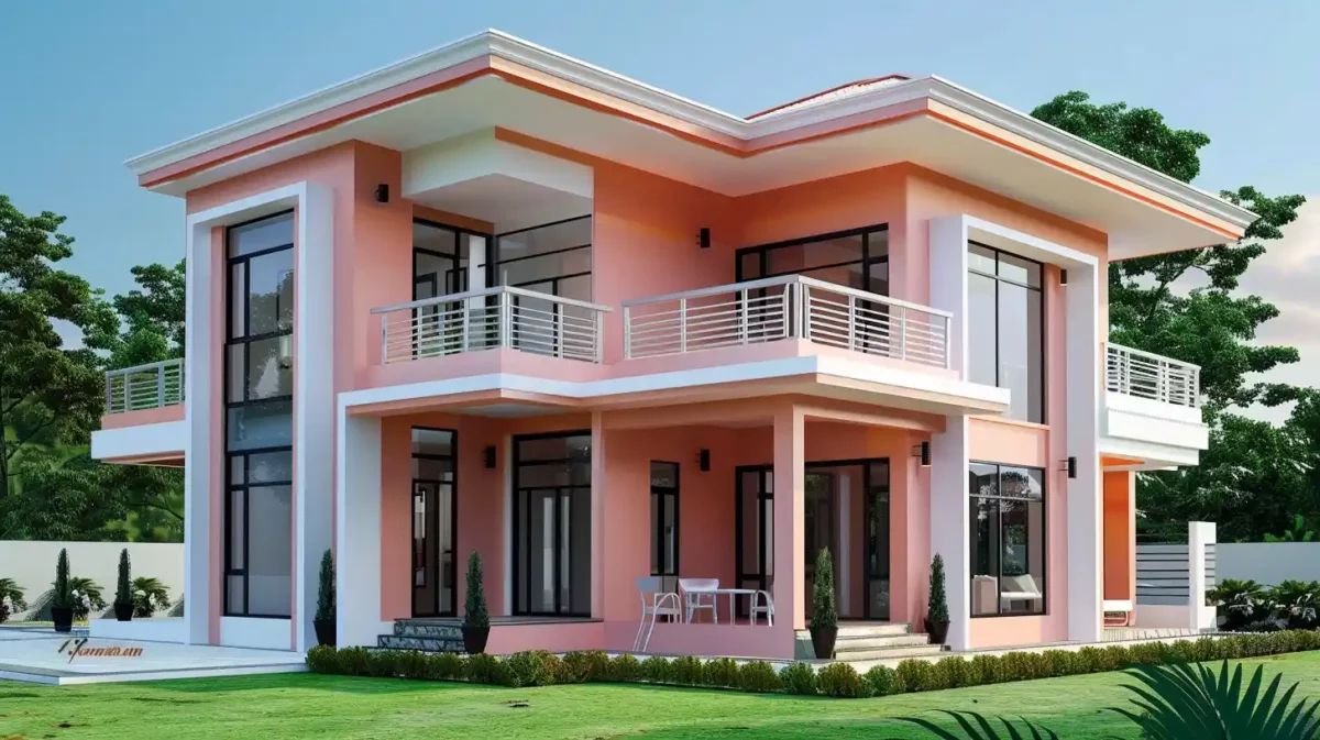 Indian Simple House Colour Combination Outside - WowInteriorIdeas